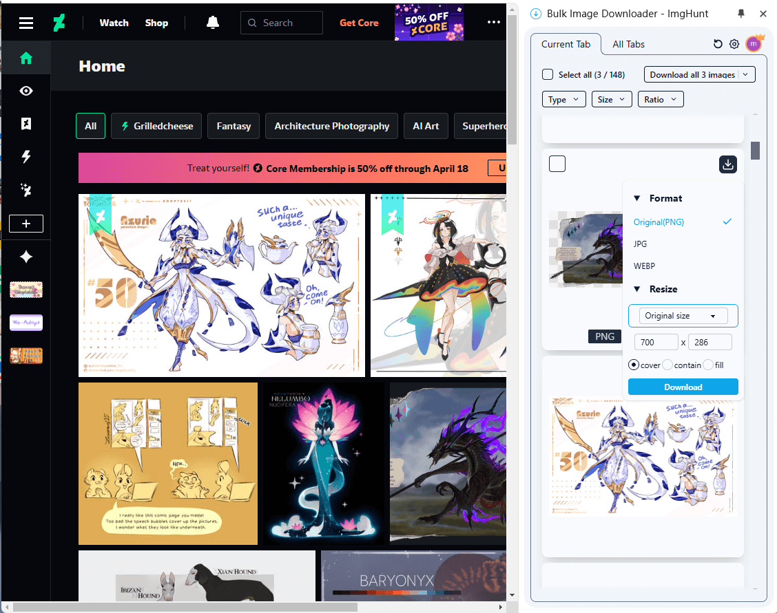 DeviantArt Image Downloader | Gallery Saver | ImgHunt